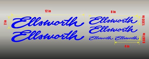 Custom Ellsworth Bike Frame Decal Set. Pick Your Color. USA Seller! | eBay