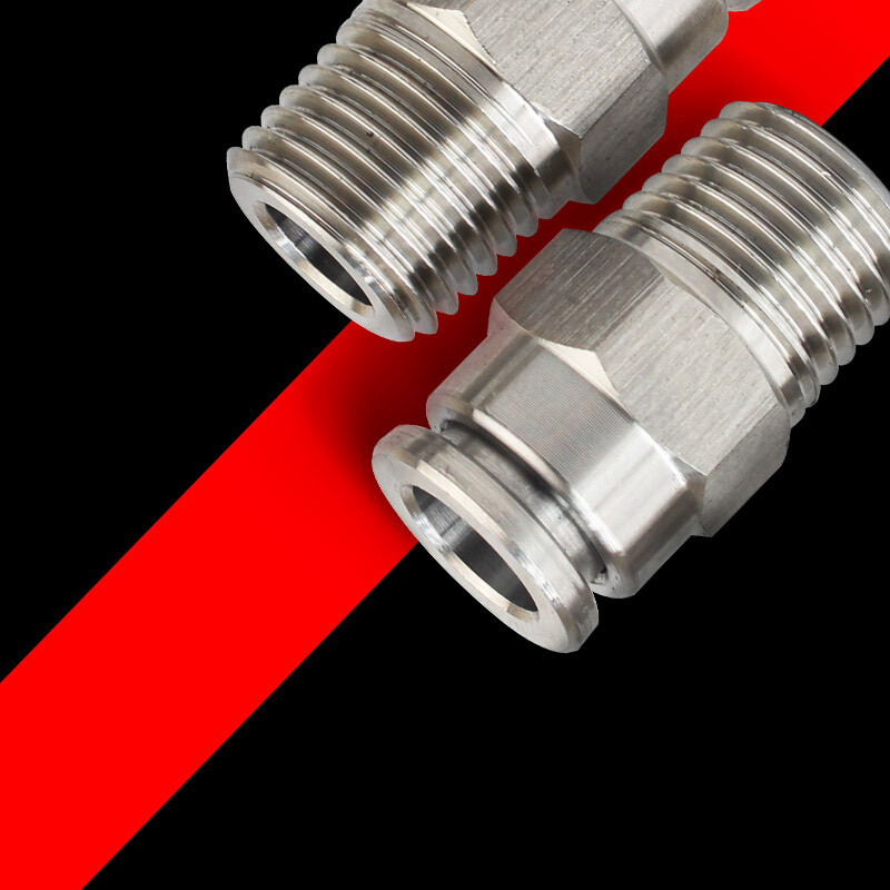 Straight-way Air Push in Fitting Pneumatic Connector Male Thread for 4 ...