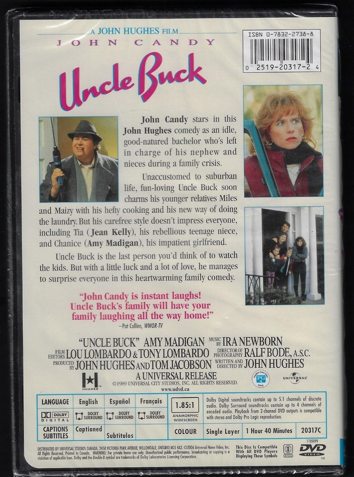 Uncle Buck(New DVD)Starring John Candy,Amy Madigan 25192031724| eBay