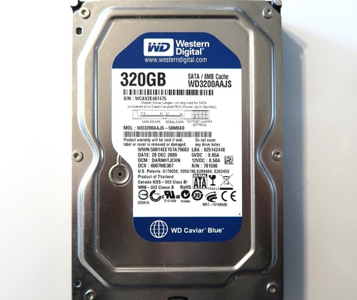 WD WD3200AAJS-56M0A0 Darnhtjchn ( Wcav ) Thaïlande 320gb 3.5 " SATA HDD ...