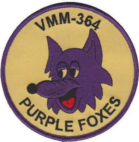4.5" MARINE CORPS VMM-364 PURPLE FOXES HELICOPTER SQUAD EMBROIDERED ...