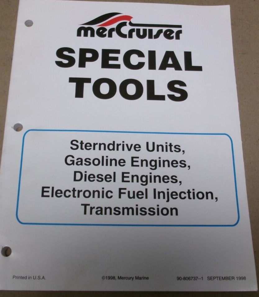 MERCURY MERCRUISER STERNDRIVE SERVICE MANUAL SPECIAL TOOLS 90-806737--1 ...