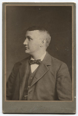 CABINET CARD MAN IN PROFILE, I.D. ON CARD BACK. | eBay