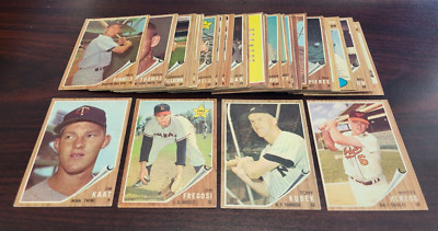 1962 Topps Baseball 49 Card MEga Lot w/Rookies & HOF'ers !!! | eBay