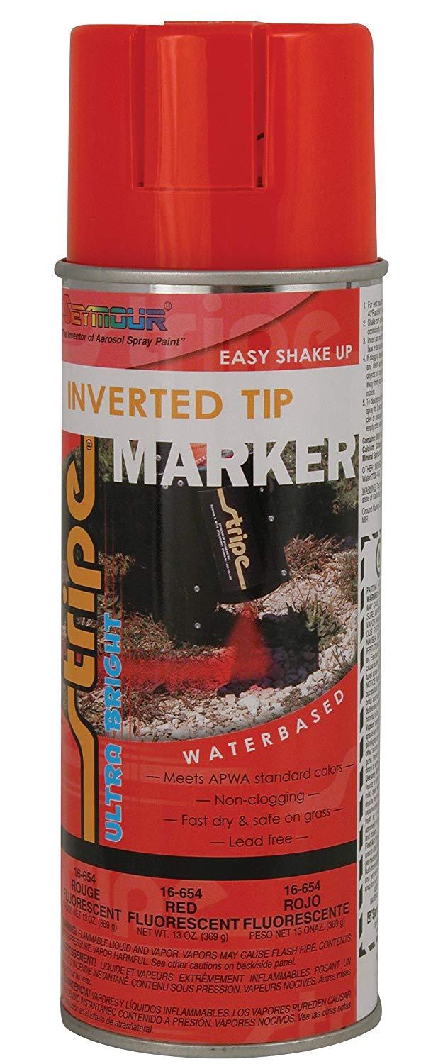 Seymour 16-654 Stripe Water Base Inverted Tip Marker Red Fluorescent ...