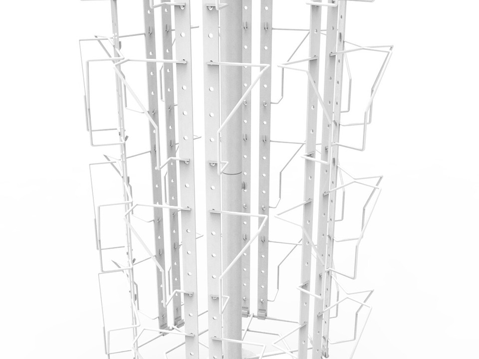 Up to 24 Adjustable Pockets Display Rack Greeting Post Card Spinning ...