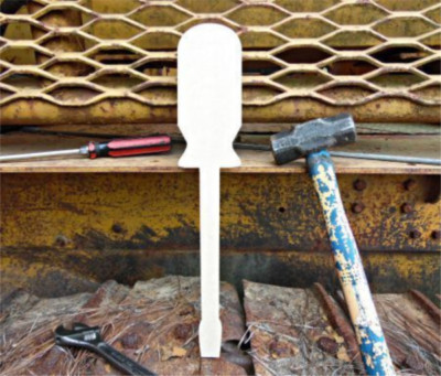 Wood Screwdriver Shape, Unfinished Shape, Wooden Screwdriver Cutout ...