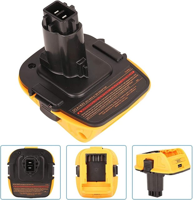 DEWALT DCA1820 20V Battery Adapter - Black/Yellow for sale online | eBay