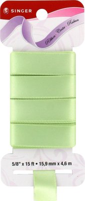 (2) Singer Solid Satin Ribbon, 5/8-Inch by 15-Feet, Mist Green - NEW | eBay
