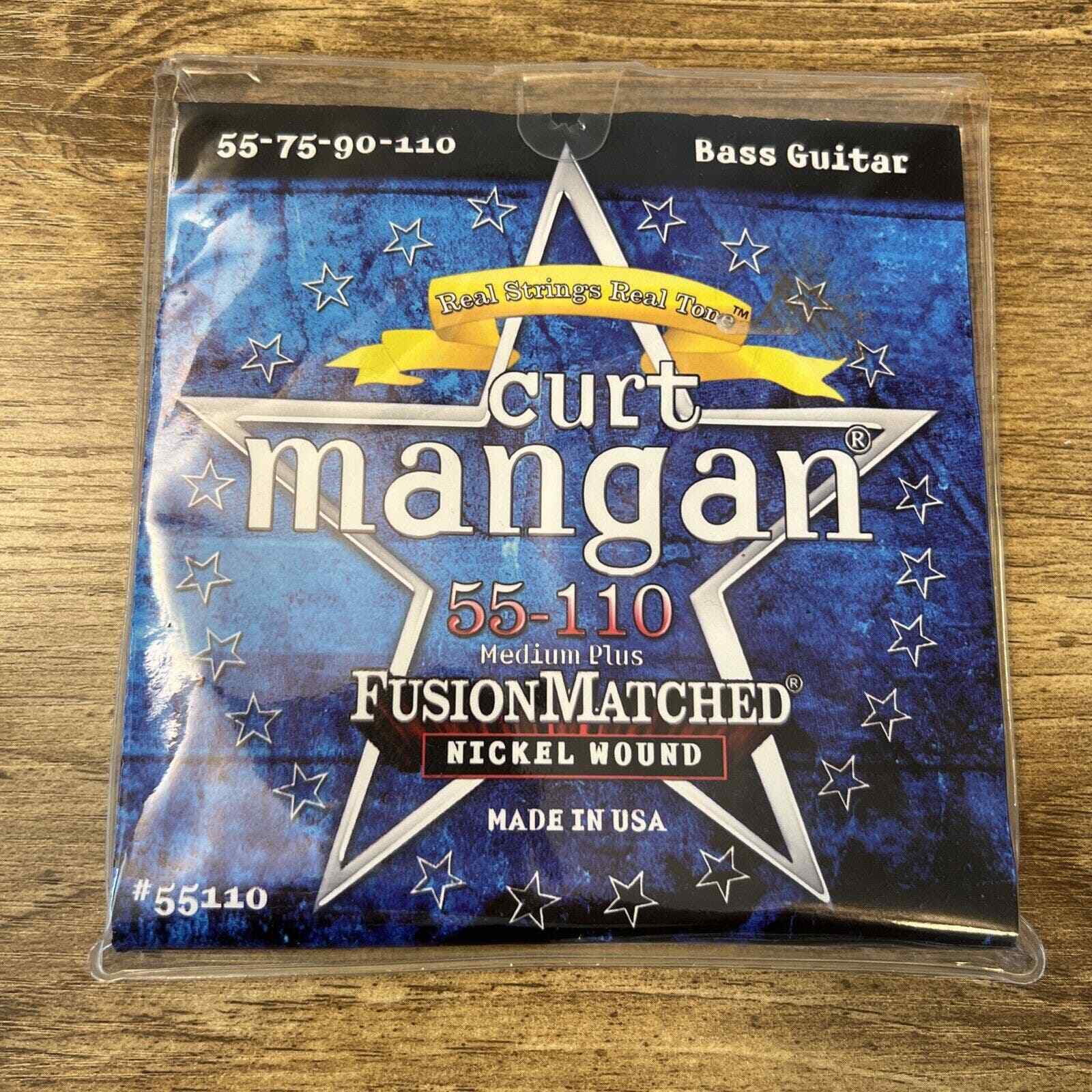 NEW Curt Mangan 55-110 Nickel Wound Medium Plus Set Electric Bass ...