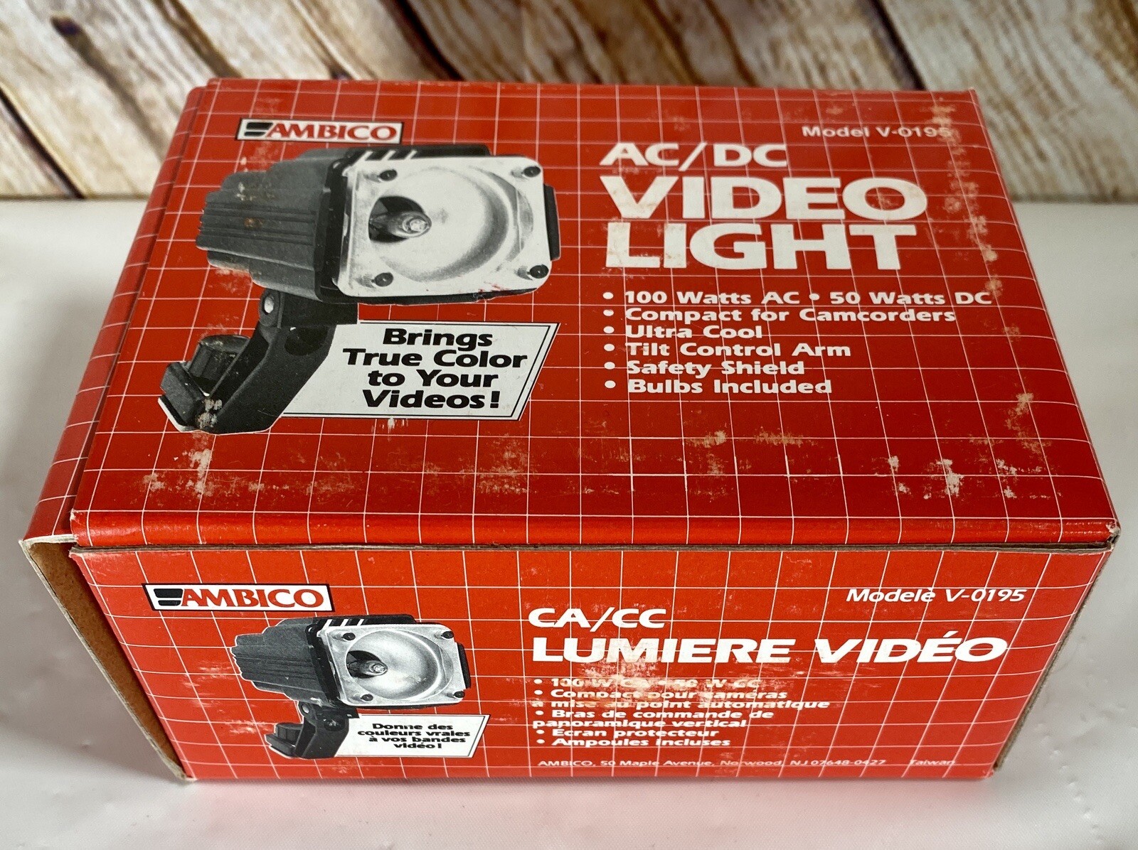 Ambico | AC/DC Video Light | V-0195 | Compact for Camcorders | 2 Bulbs ...