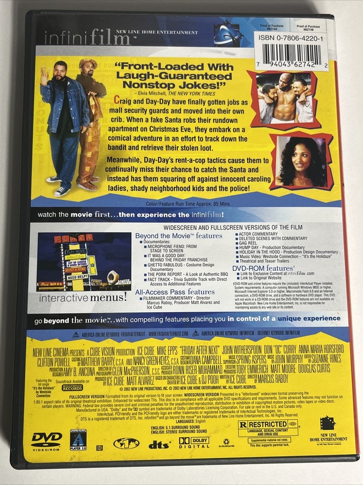 Friday After Next (DVD, 2002) 794043627422| eBay