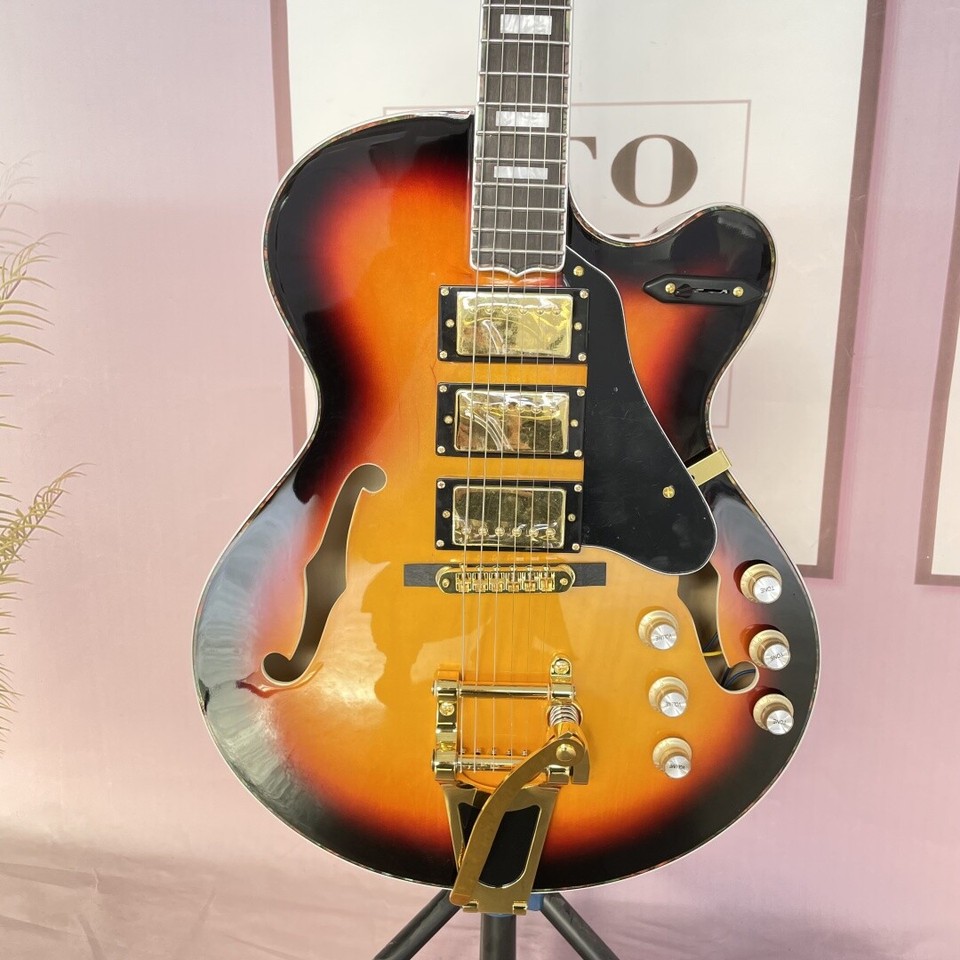 Byrdland Jazz Electric Guitar Tobacco Sunburst Maple Body 3TS Bigsby ...