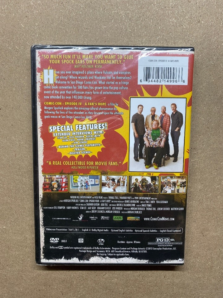 Comic-Con: Episode IV - A Fans Hope (DVD, 2012) BRAND NEW 774212002953 ...