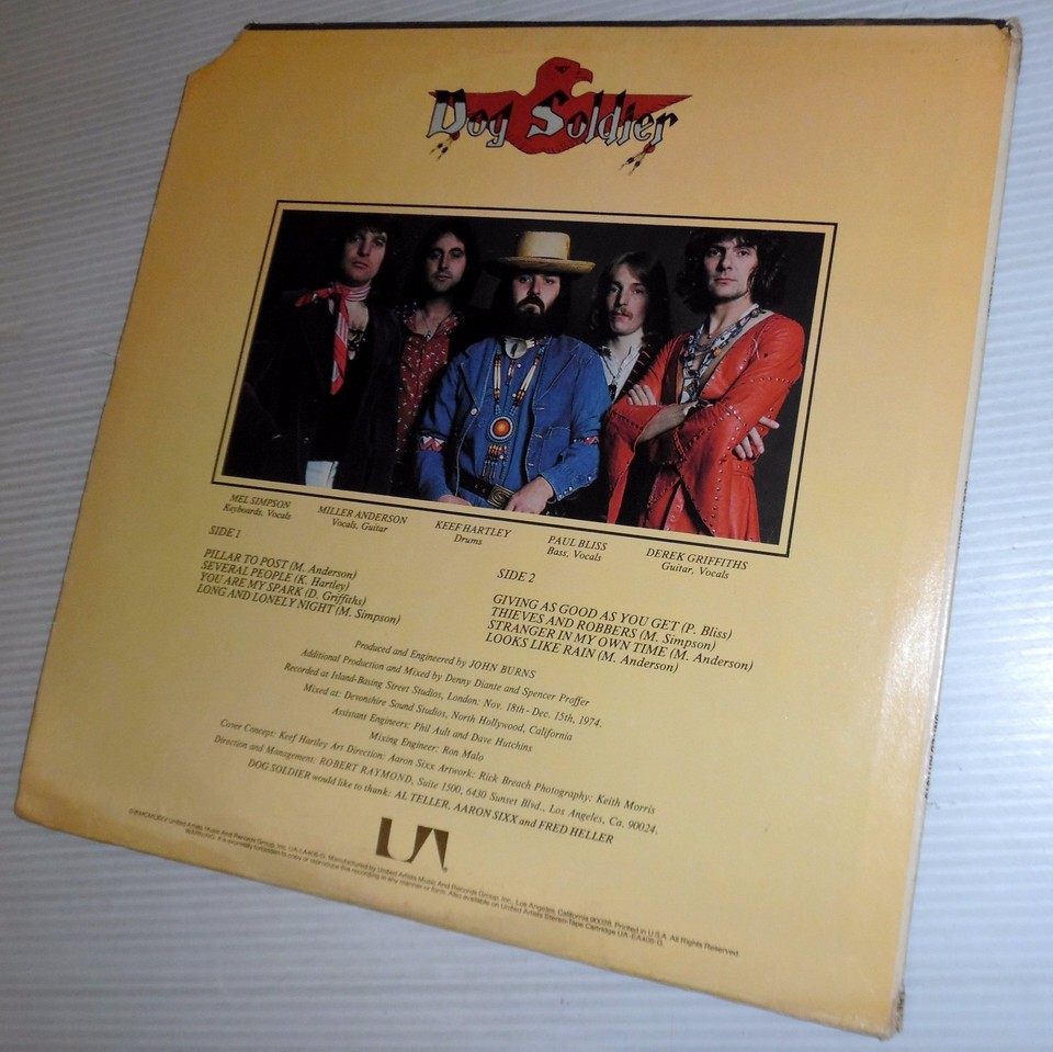DOG SOLDIER self titled 1975 PROG progressive Rock lp with KEEF HARTLEY ...