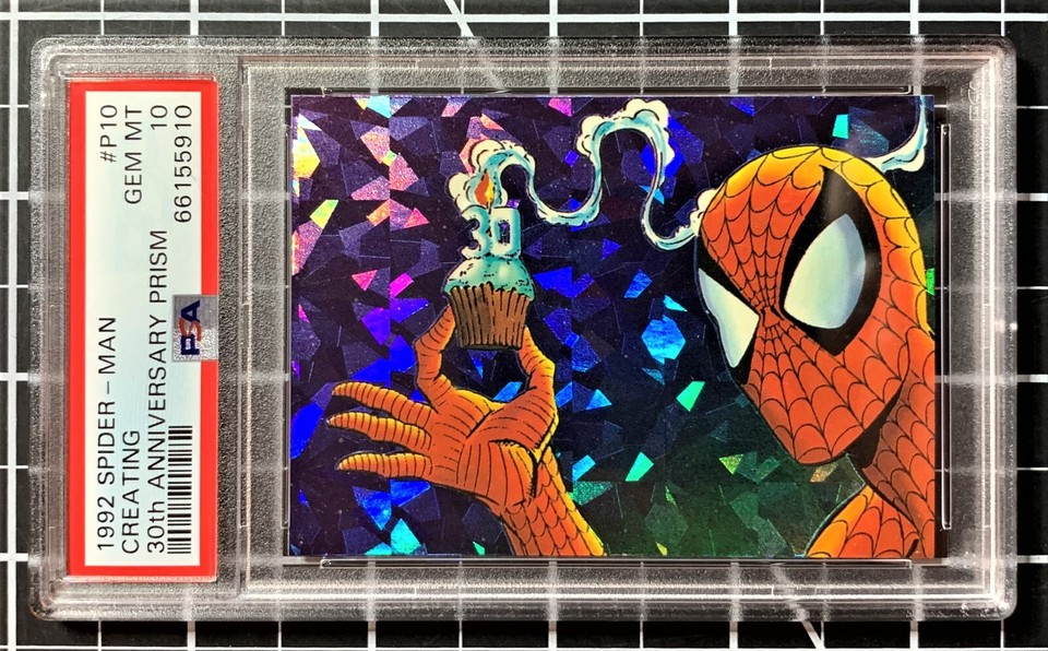 1992 Marvel Comic Images Spider-Man 30th Anniversary Prism #P10 PSA 10 ...