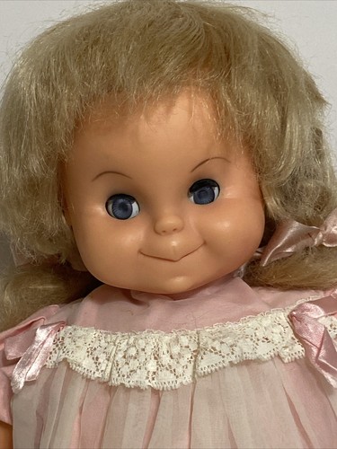 HTF Vintage PIXIE FACE Floppy Georgette Type Doll 20” Jolly Toys Blonde ...