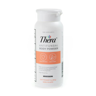 Thera Antifungal Body Powder 2% Strength with 3 oz. Shaker Bottle, 53 ...