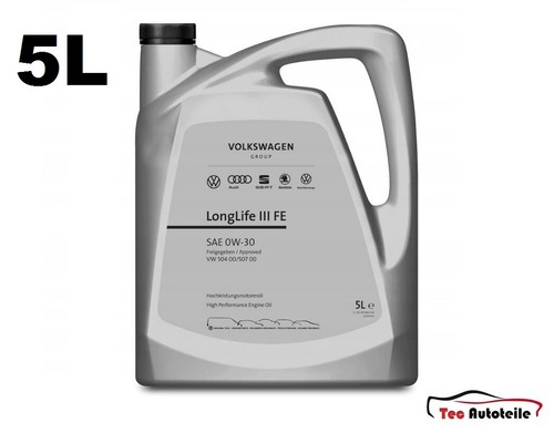 5L Original VW Audi Motoröl SAE 0W-30 Longlife III GS55545M4 VAG 504 00 ...