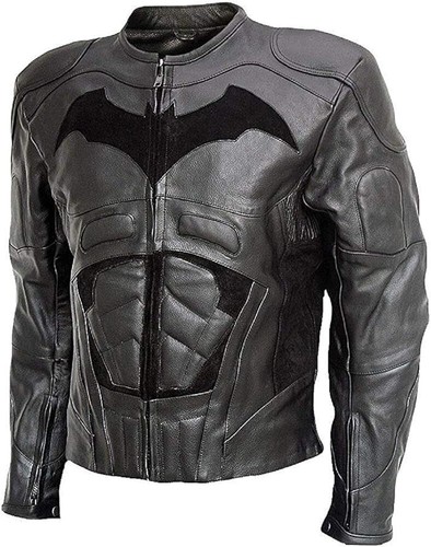 Batman Dark Knight Rises Armoured Biker Padded Motorcycle Black Leather ...