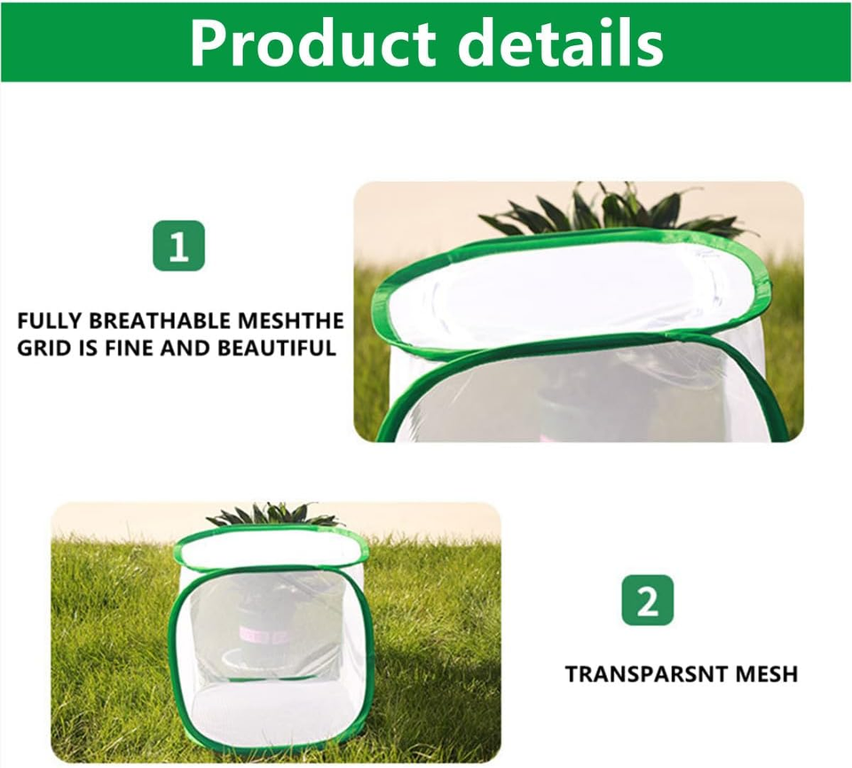 Outdoor Pop-Up Insect Butterfly Habitat Cage,Collapsible Mesh Cage ...