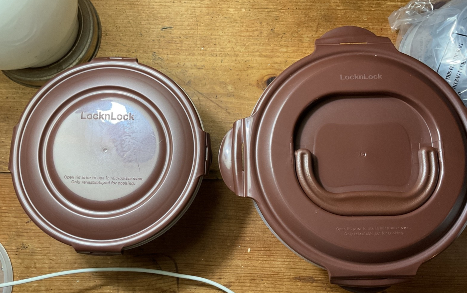 LOCK N LOCK 4 Piece Round Nesting Set Storage Containers w/Lids ...