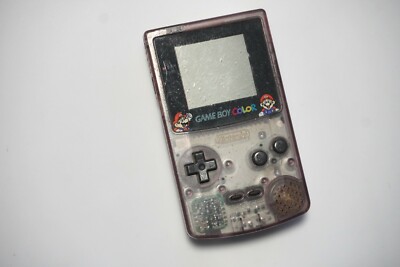 Game Boy Color Console JUSCO Mario Limited Edition purple clear system ...