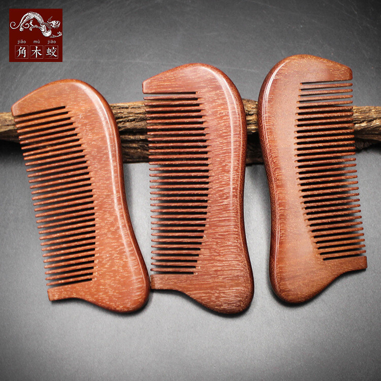 High quality Chinese Red Sandal Wood Comb Fine Toothed Hair Comb Brush ...