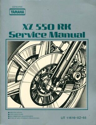 1984 Yamaha Motorcycle XZ 550 RK LIT-11616-XZ-55 Service Manual OEM RM ...