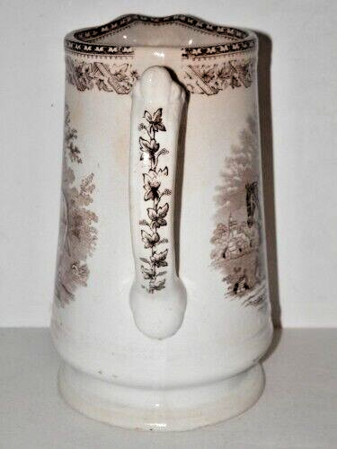 ROBERT COCHRAN & CO. GLASGOW "THE PLOUGH BOY" TRANSFERWARE PITCHER ...