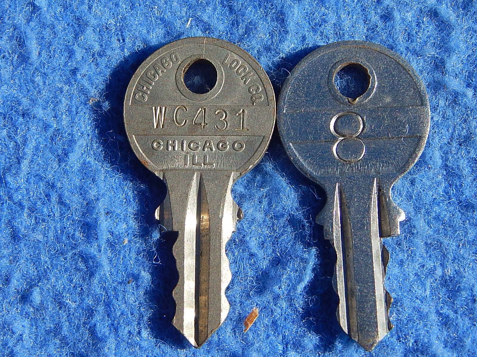 Wurlitzer Key WC 431 - Chicago Lock - wall box or cash box key ...