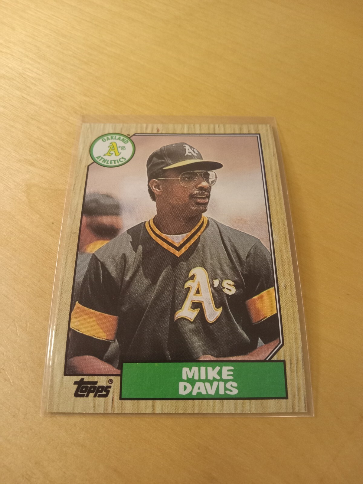1987 Topps #83 MIKE DAVIS Oakland Athletics Baseball Card, Outfielder ...