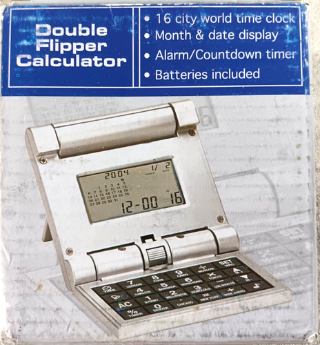 NEW Double Flipper Calculator with World Clock Alarm and Countdown ...