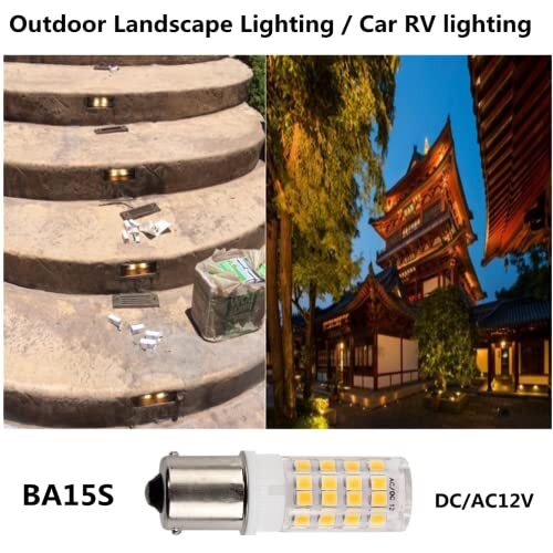 BA15S Single Contact Base 12V AC/DC 1156 1141 S8 SC LED Light Bulb 5 ...