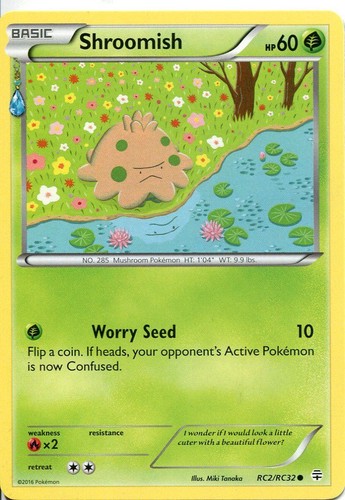 Pokemon TCG XY Generations Radiant Collection Common Card RC2 Shroomish ...