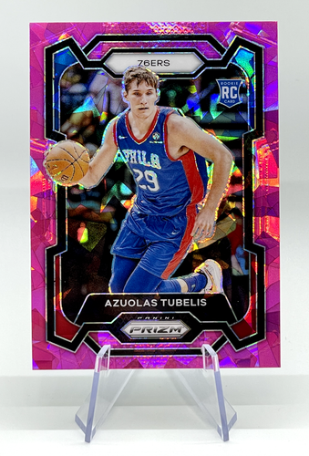 Azuolas Tubelis 2023-24 Panini Prizm Pink Ice #283 RC Philadelphia ...