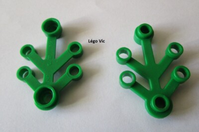 Lego 2423 x2 Plant Leaves 4 x 3 Green Plante Vert 4727 10937 6761 MOC ...