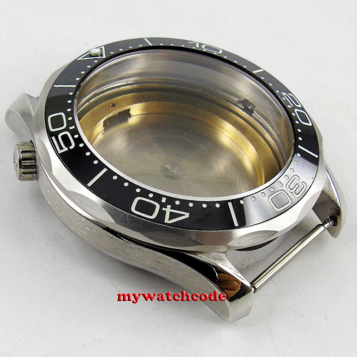 41mm black ceramic bezel sapphire cystal Watch Case fit ETA 2824 2836 ...