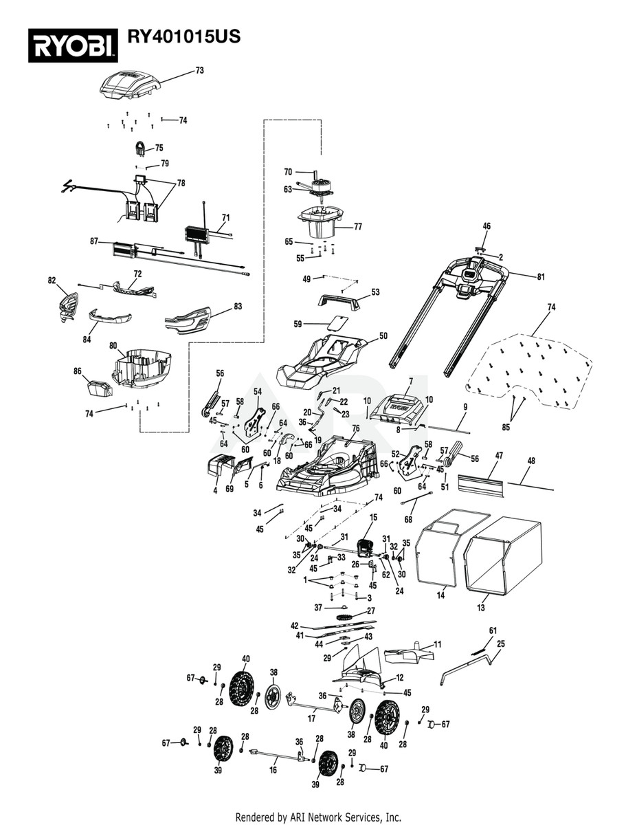 Ryobi 40v Lawn Mower Parts List Diagrams - Infoupdate.org