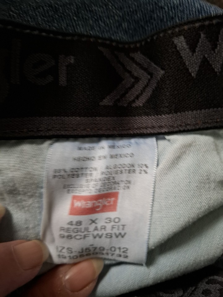 Mens Wrangler Premium Quality Blue Denim Jeans waist 48 inside leg 29 ...