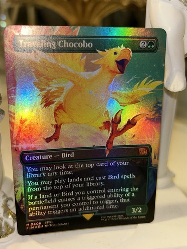 MTG Final Fantasy Traveling Chocobo Foil Borderless #406 English Magic ...