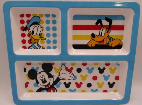 Disney Mickey Mouse Lunch Tray Kids Divided Plate Donald Duck And Pluto ...