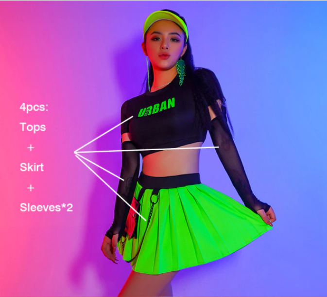 Street Wear Fashion Hip Hop Rave Dance Festival Party Stage Wear ...