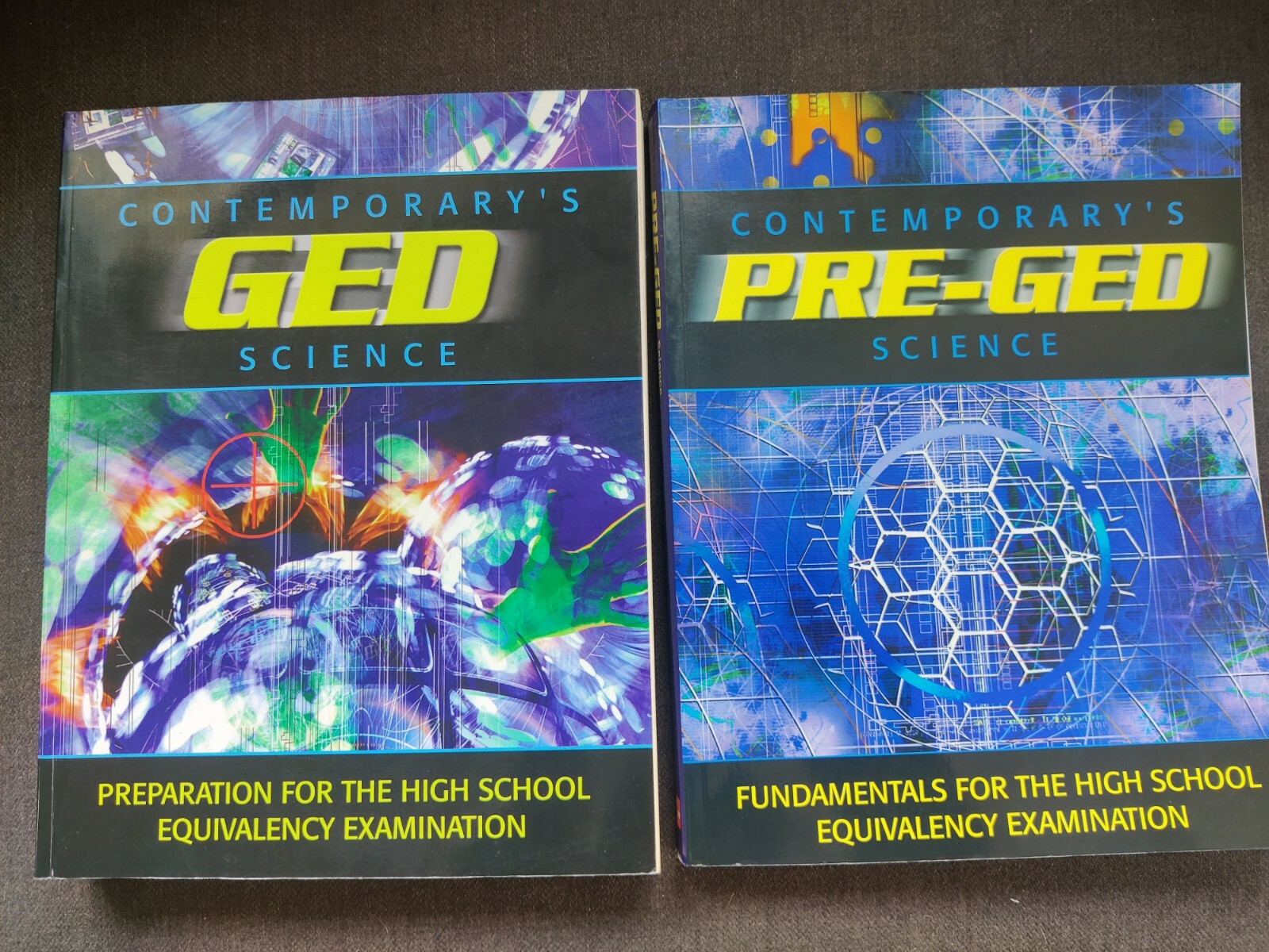 GED contemporary science 2 books, Fundamentals and prepraration for ...