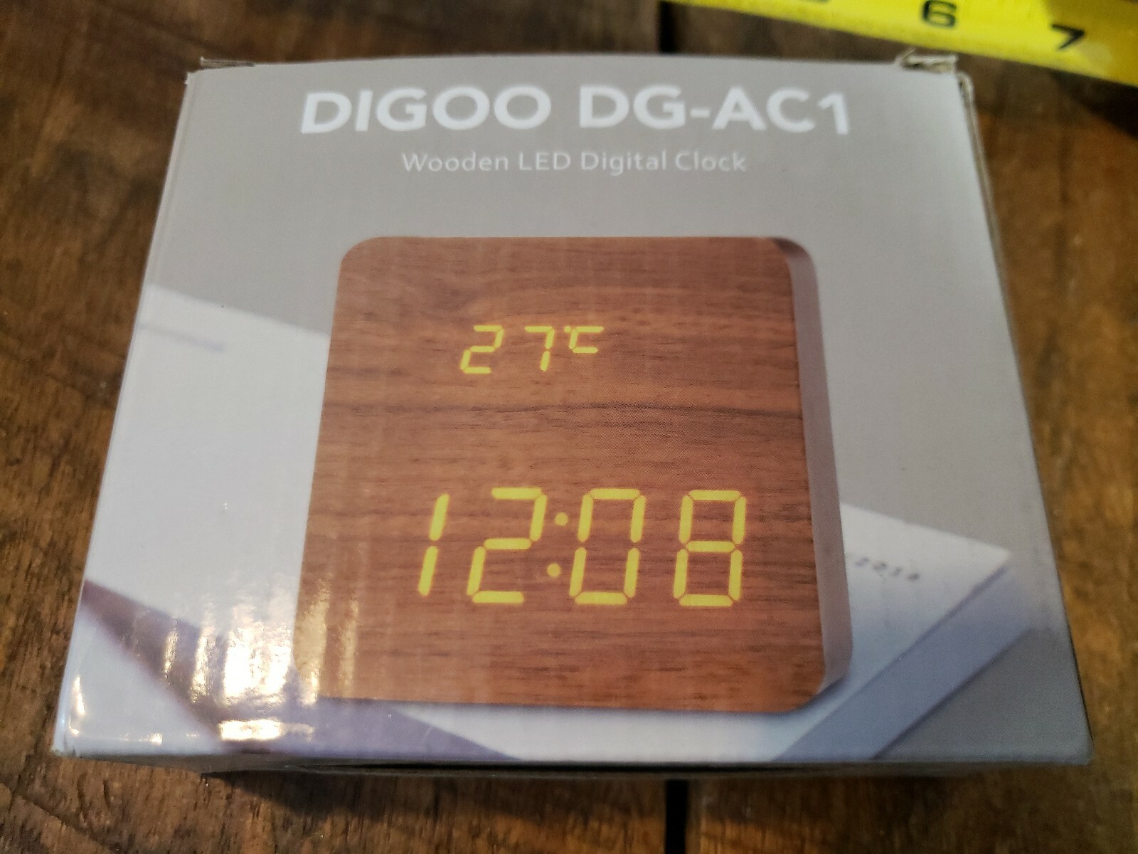 Digoo DG-AC1 Wooden Style LED Digital Alarm Clock Desk Clock ...