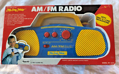 My Song Maker AM/FM Radio With Sing-A-Long Microphone 1991 Rhapsody #RY ...