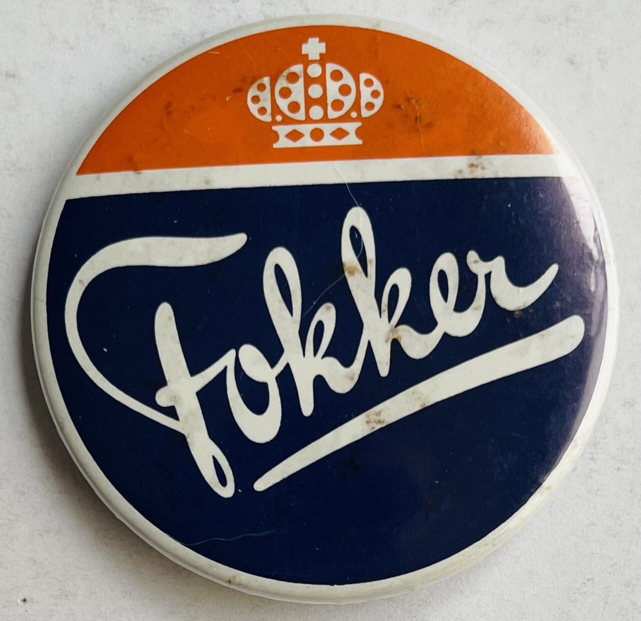 Fokker Airplane Manufacturer Airlines Pin - Back Button | eBay