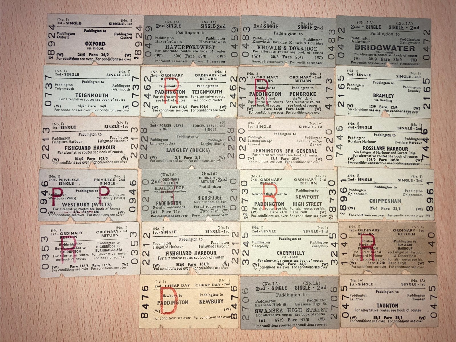 23. x. RAILWAY TICKET ( Paddington. tickets. ) | eBay UK