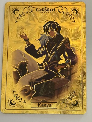 KAEYA GENSHIN IMPACT Gold Foil Custom Art Goddess Story Anime Card | eBay