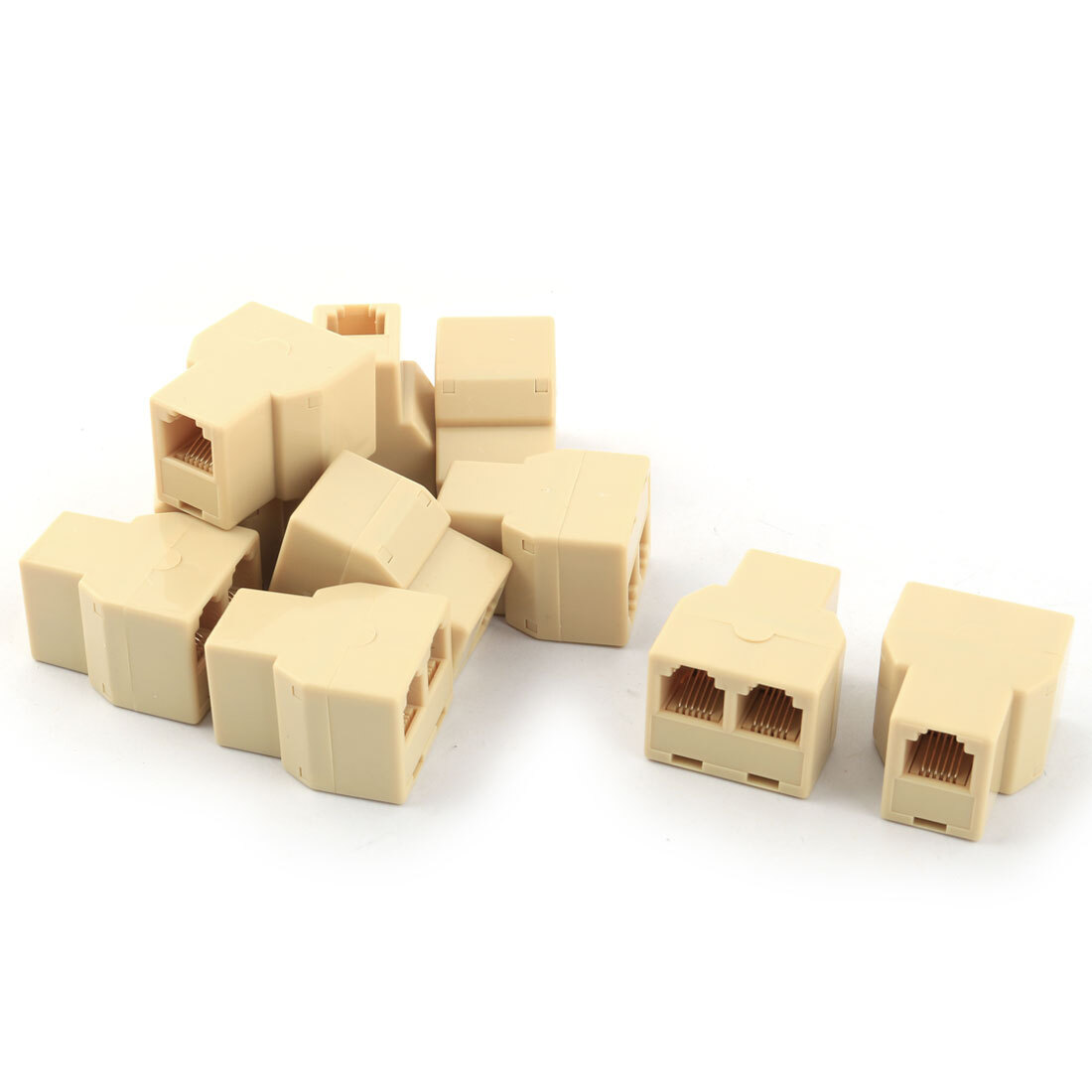 RJ12 6P6C 1 Female to 2 Female Telephone Wire Cable Splitter 10pcs ...